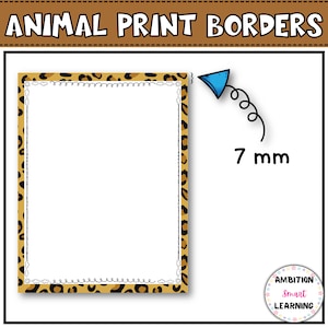Jungle Safari Animal Print Border Clipart | Leopard and Zebra Print ...
