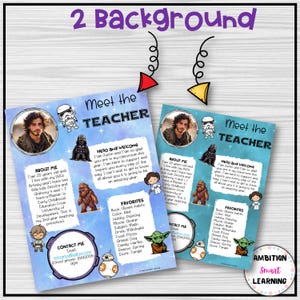 Meet the Teacher Templates EDITABLE, Star Wars Theme, Galaxy, Space ...