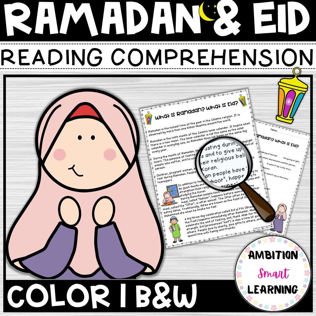 Ramadan and Eid Reading Comprehension, Ramadan Reading Passages, Ramadn ...