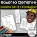 Roberto Clemente Hispanic Heritage Month Coloring Sheets and Bookmarks ...