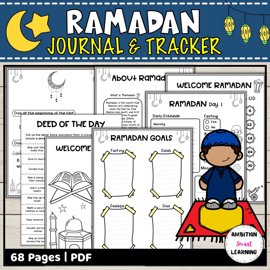 Ramadan Journal and Planner, Ramadan Activities, Islamic Worksheet ...