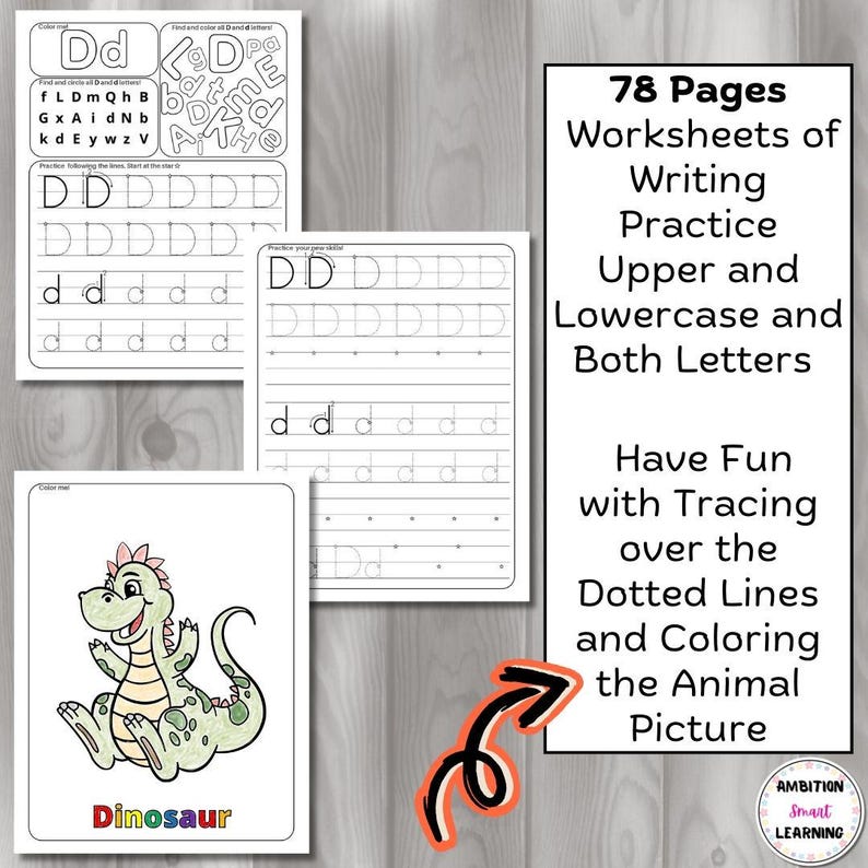 Prek/kindergarten Tracing and Coloring Workbook Learning, Letters and ...