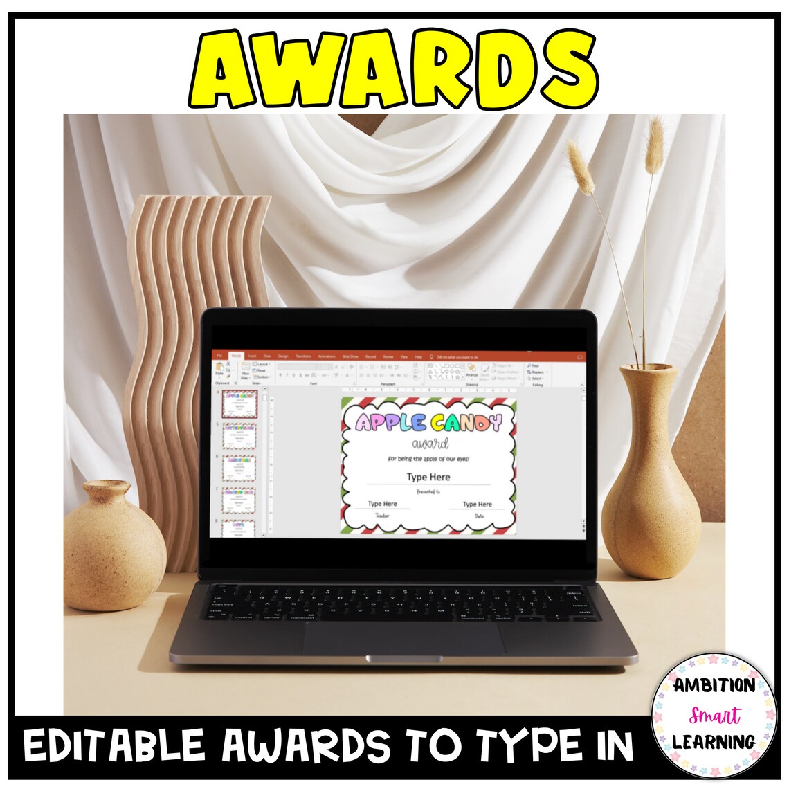 End of the Year Awards Certificates Class Candy Awards Day, Editable ...