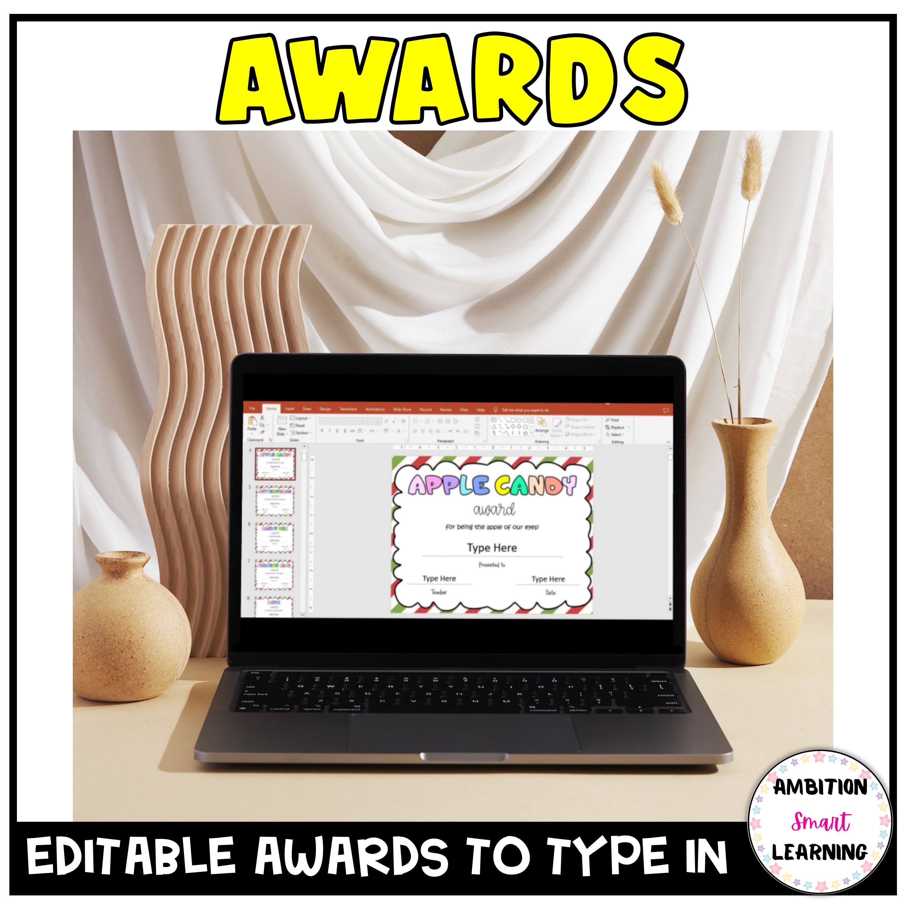 End of the Year Awards Certificates Class Candy Awards Day, Editable ...
