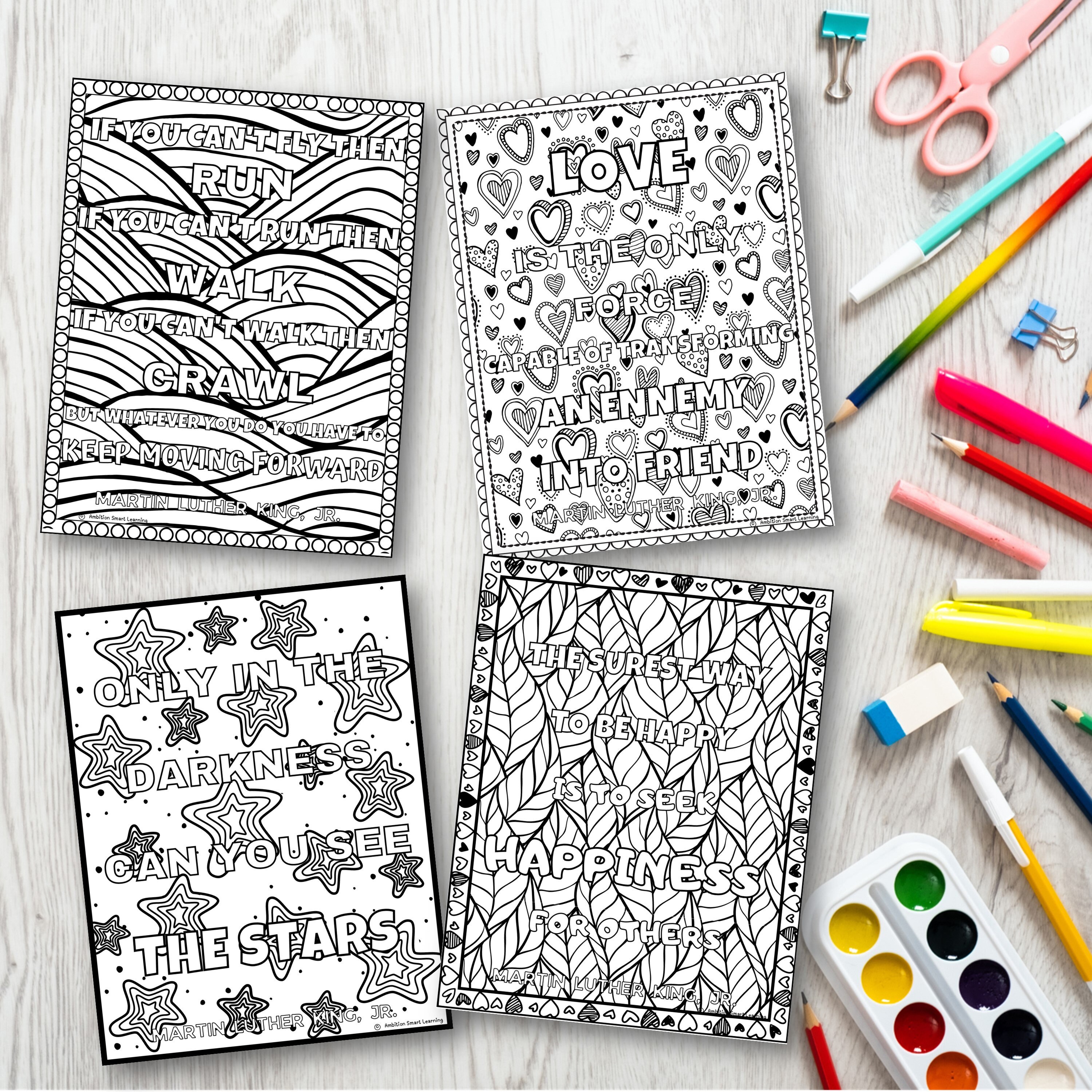 Martin Luther King, Jr. Coloring Pages MLK Coloring Pages MLK ...