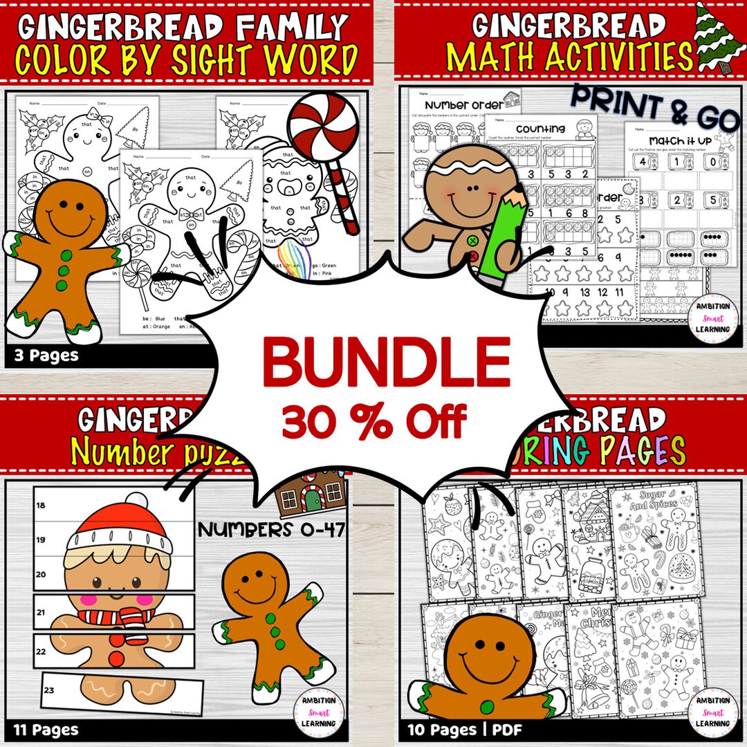 Gingerbread Man Activities, Activity for Toddler, Winter Learning ...