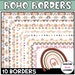 Boho Rainbow Borders Clip Art, Decorative Element, Page Border Journal ...