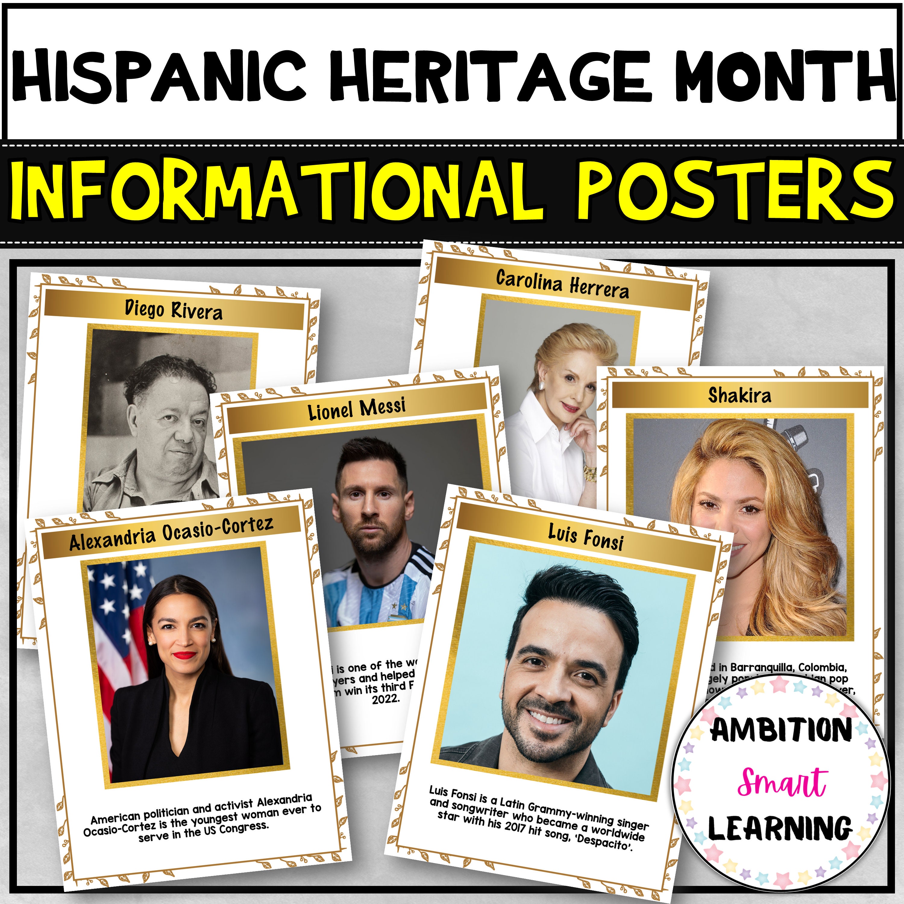 Hispanic Heritage Month Bulletin Board | Influential Hispanic and ...