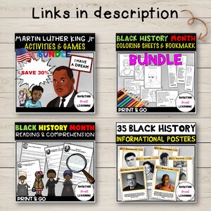 Black History Valentine's Day Cards, Bulletin Board Display, Cards for ...