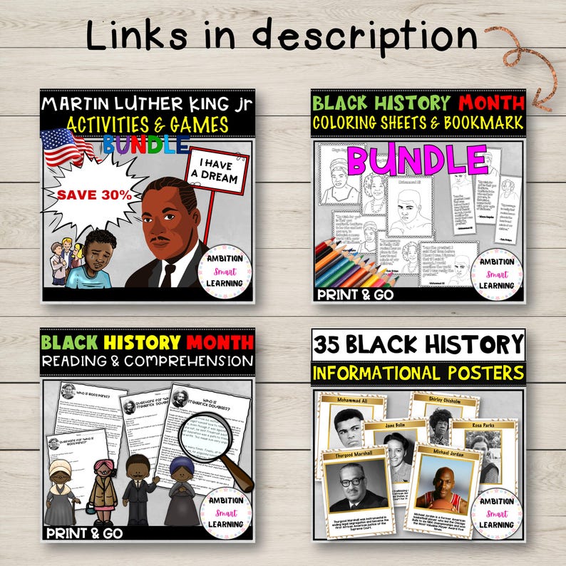 Black History Valentine's Day Cards, Bulletin Board Display, Cards for ...