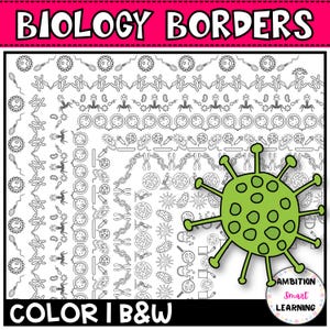Science Biology Borders DNA, Cells, Bacteria, Sperm, Chromosome ...