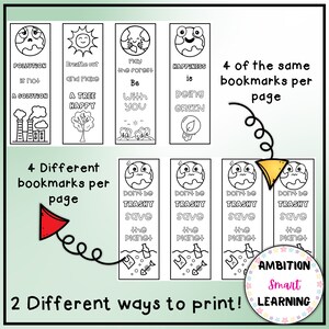 Earth Day Bookmarks to Color, Fun Quotes Earth Day Coloring Bookmarks ...