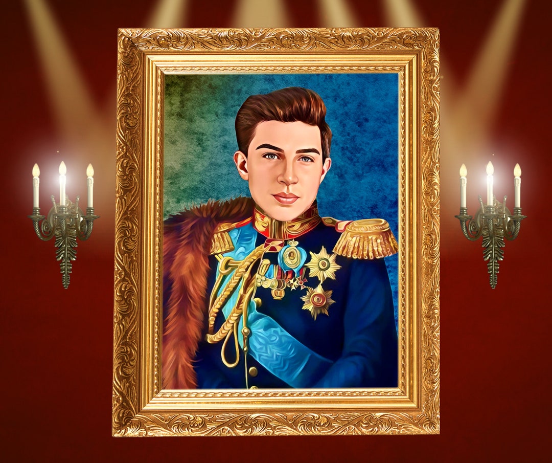 Custom Royal Men Portrait, Royal Painting From Photo, Regal Portraits ...