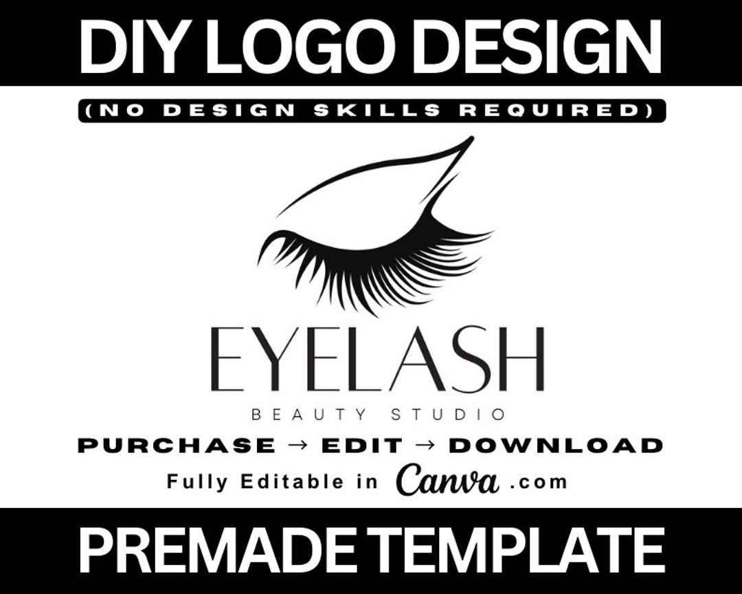 Lash Artist Logo, Diy Lash Logo, Lash Boutique Logo, Eye Lash Logo ...