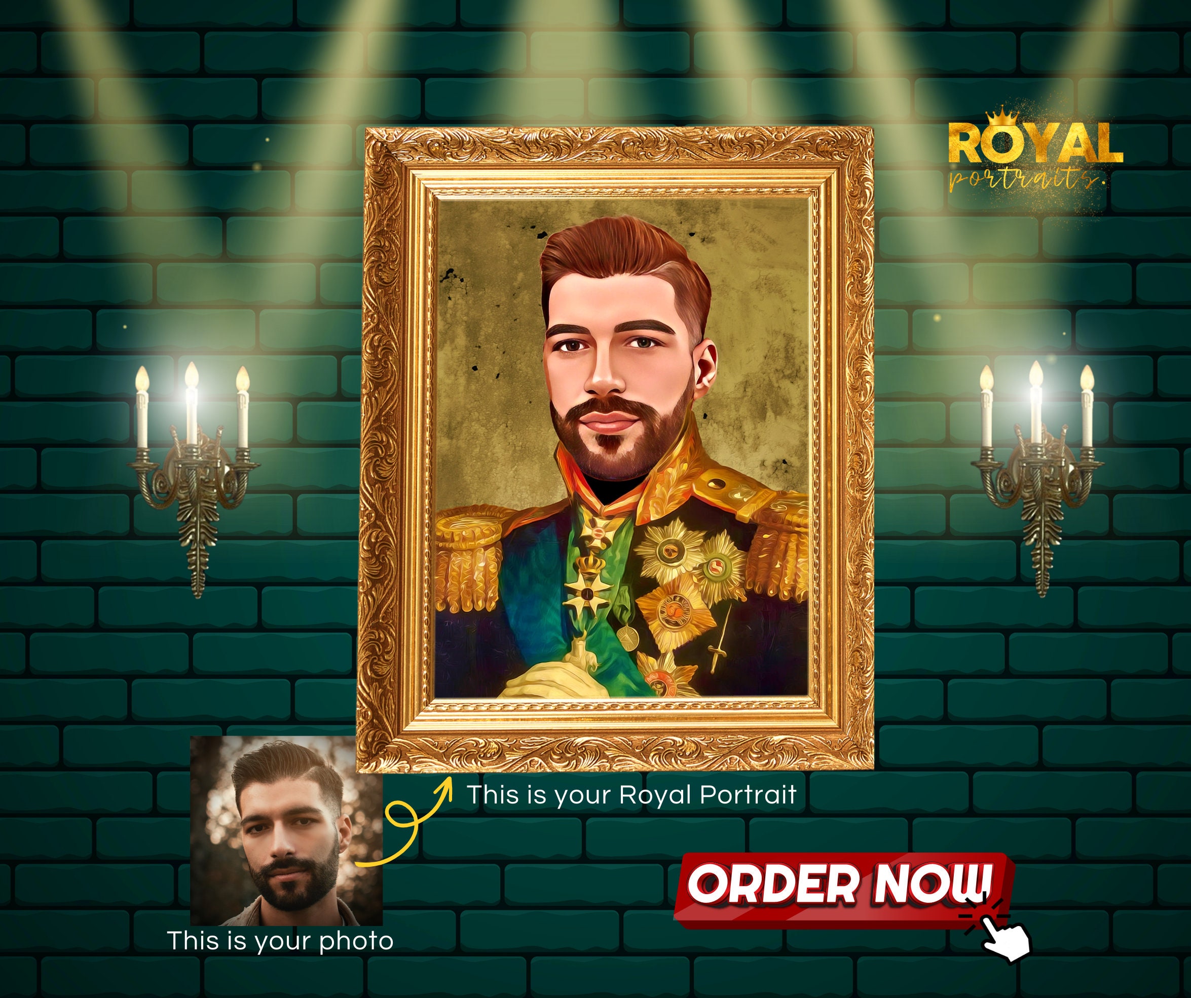 Custom Royal Portrait for Him, Royal Portraits Men, Royal Painting From ...