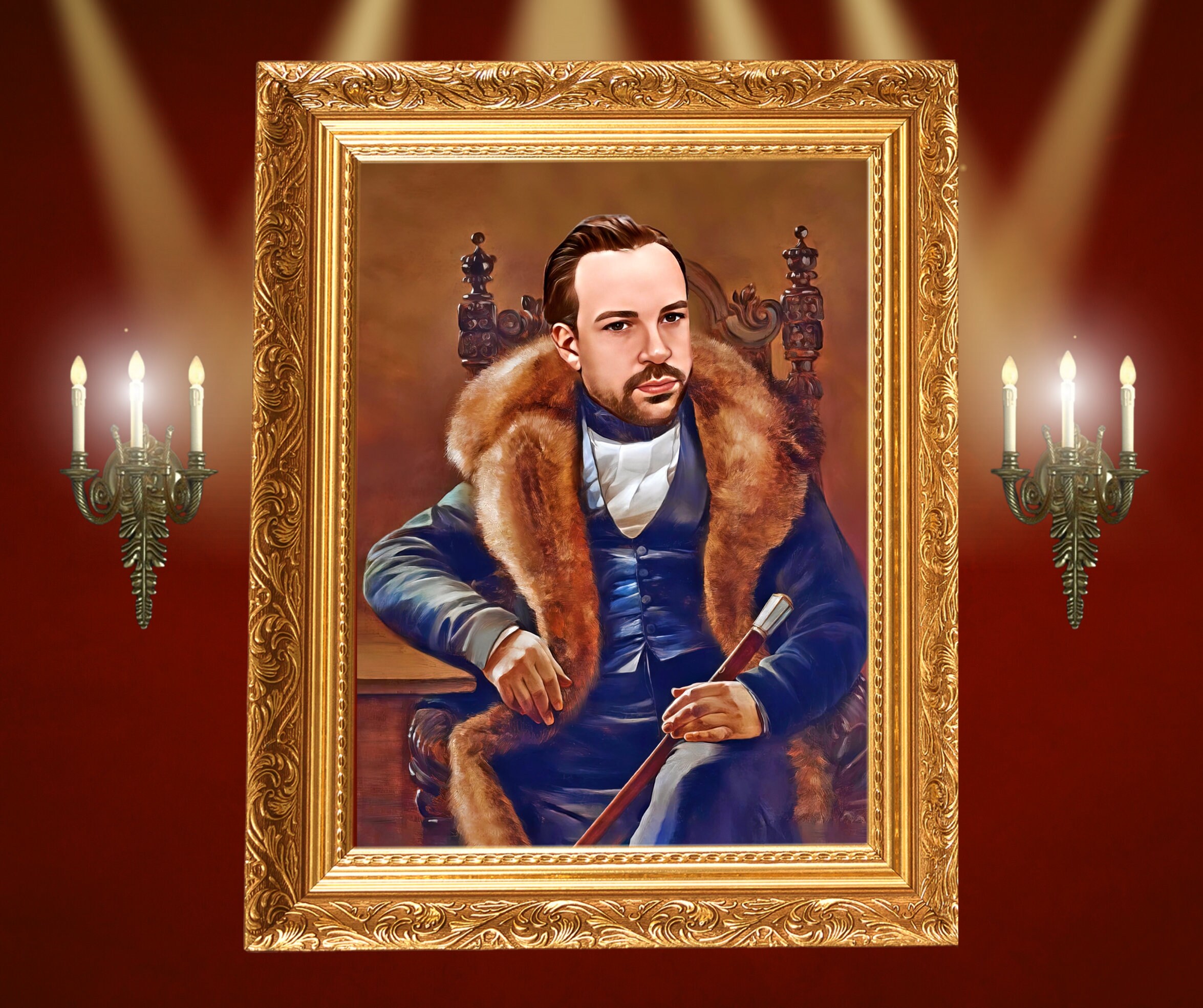 Custom Royal Portrait for Him, Royal Portraits Men, Royal Painting From ...