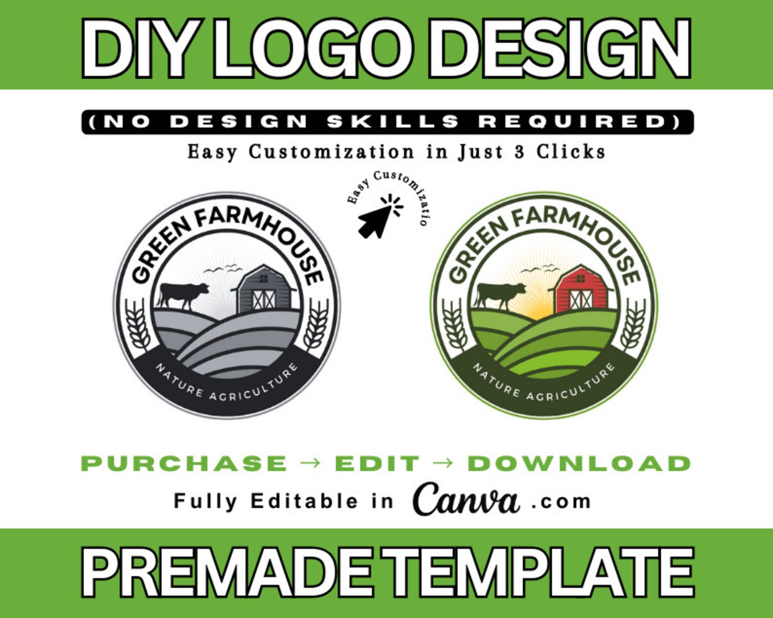 Custom Farm Logo Design Custom, Farm Logo Custom, Farm Logo Stamp ...