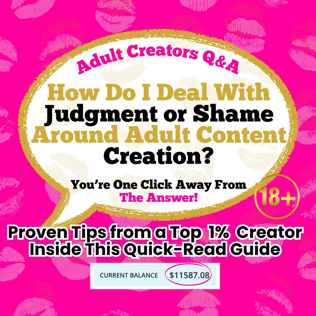 Onlyfans Confidence Guide, Adult Content Creator Tips, NSFW Creator ...