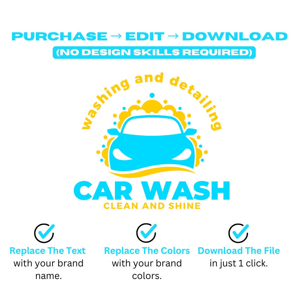Car Wash Sign, Car Wash Logo, Car Logo Svg, Car Detailing Logo Svg, Car ...