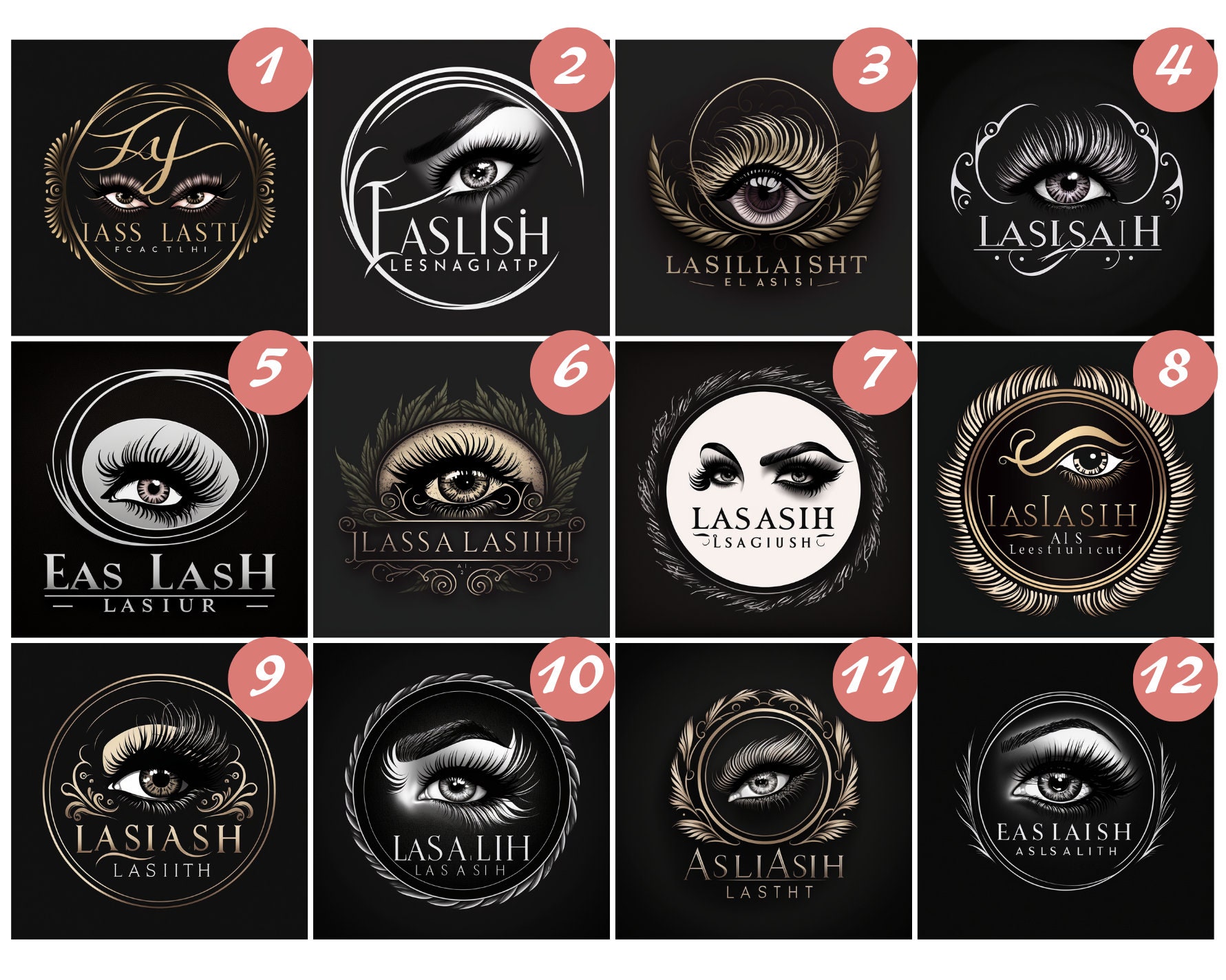 Lash Maker Logo, Lash Designer Logo, Lash Technician Logo, Lash Tech Logo, Lash Artist Logo ...