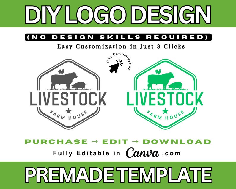Farmer Logo, Custom Farm Logo Design Custom, Farm Logo Custom, Farm ...