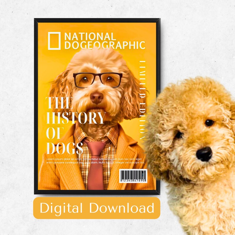 Funny Pet Portrait From Photo Pet Gift for Pet Owner Gift for Pet ...