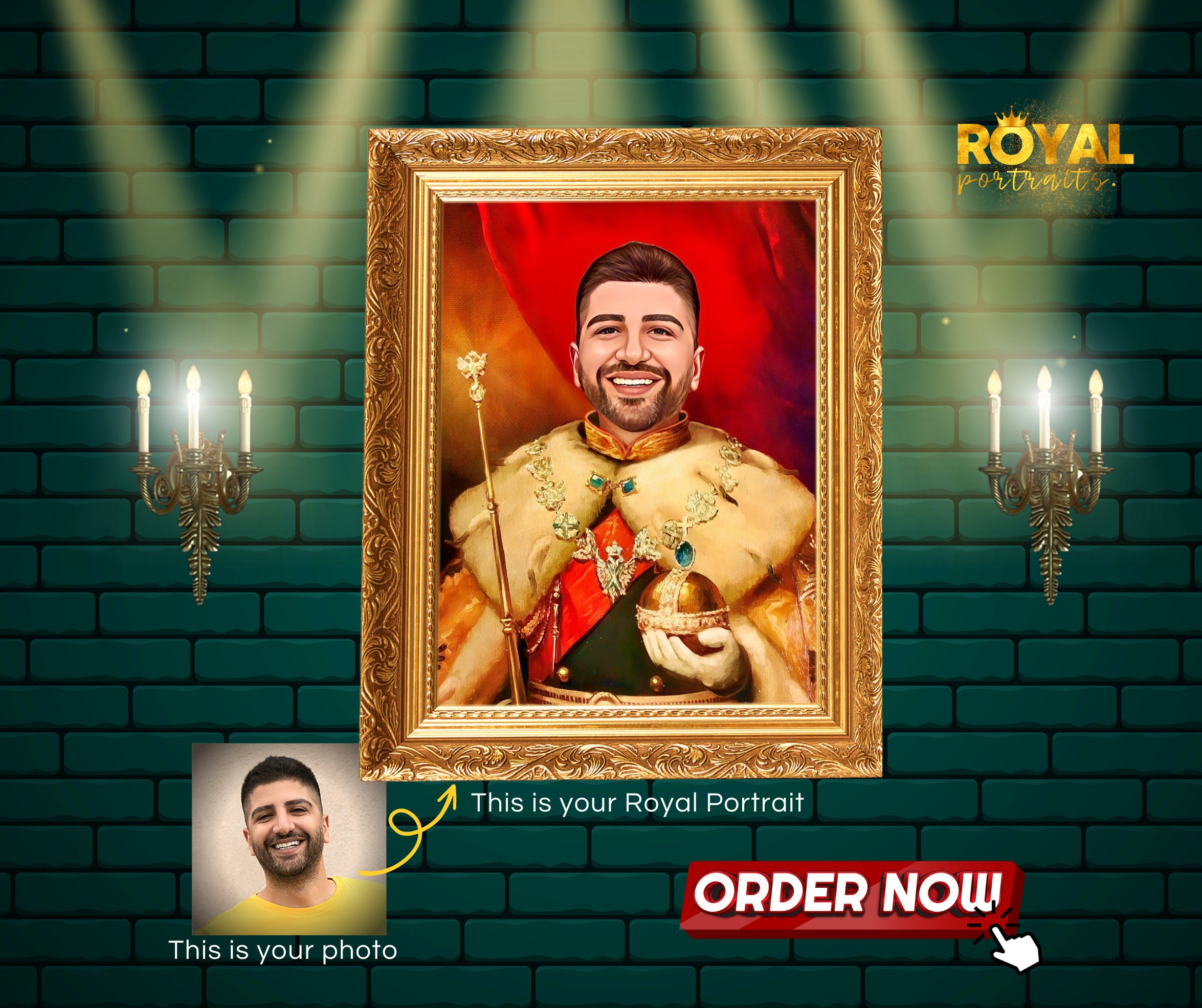 Royal Painting From Photo, Royal Portrait From Photo, Regal Portraits ...