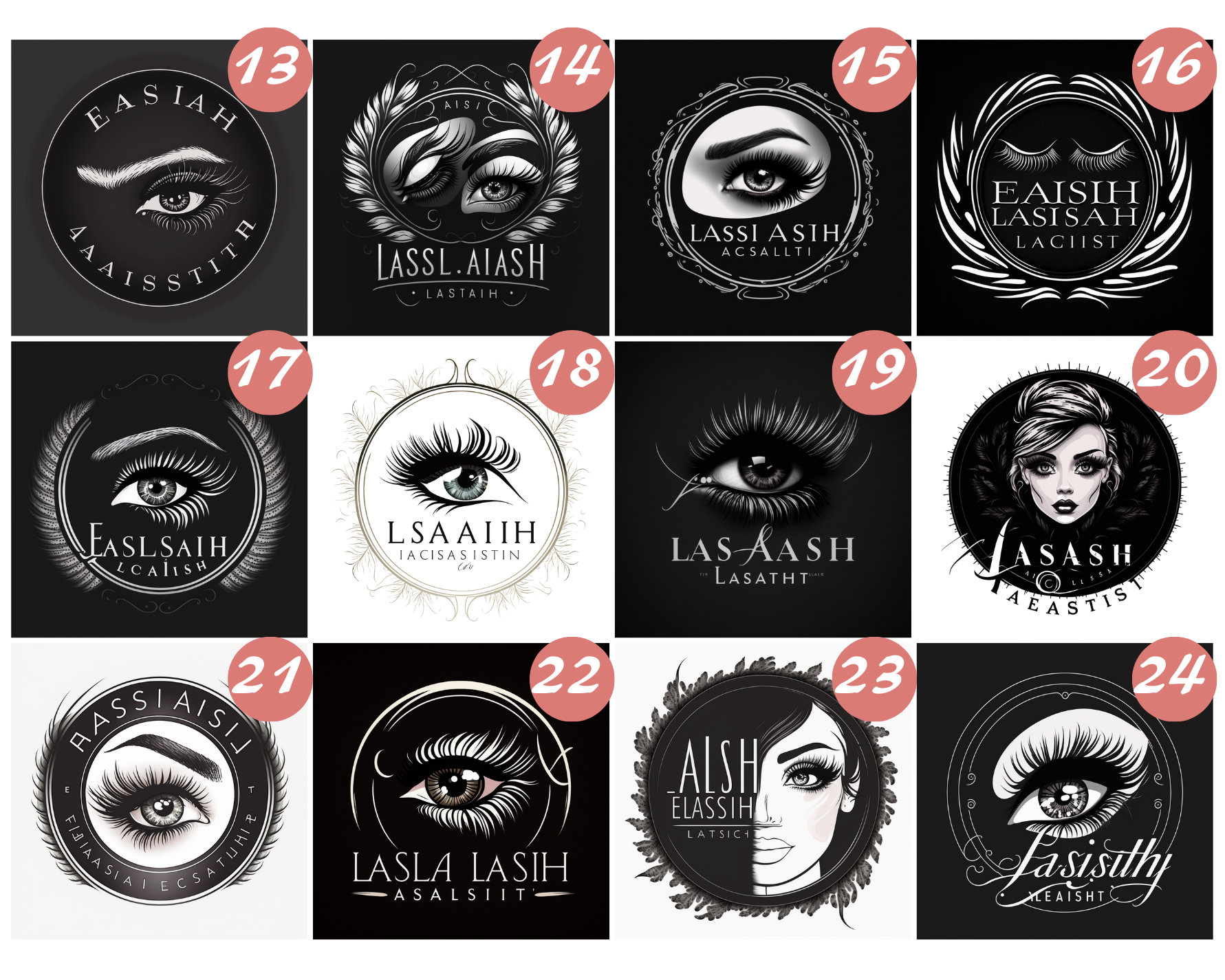 Lash Maker Logo, Lash Designer Logo, Lash Technician Logo, Lash Tech Logo, Lash Artist Logo ...