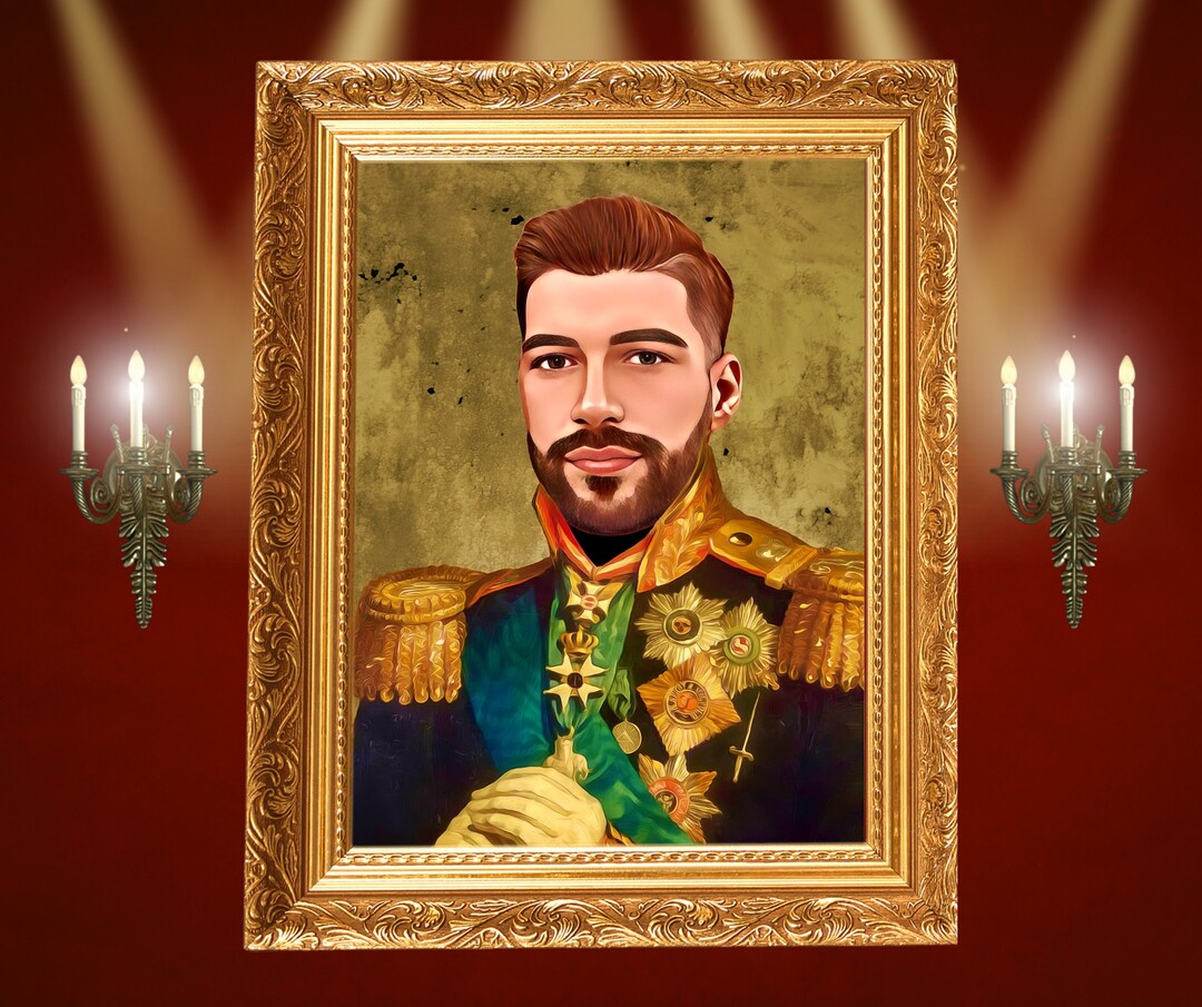Custom Royal Portrait for Him, Royal Portraits Men, Royal Painting From ...