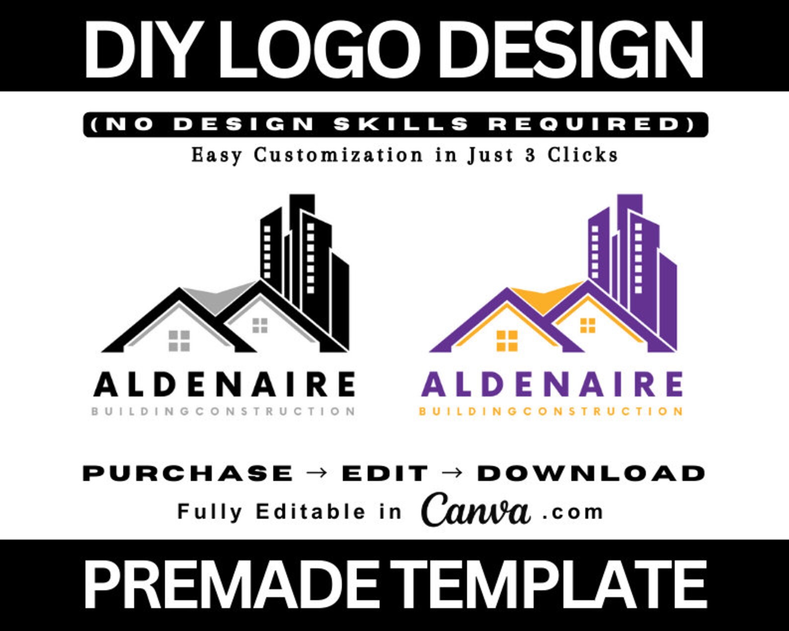 Custom Construction Logo Design Custom, Construction Logo Template ...