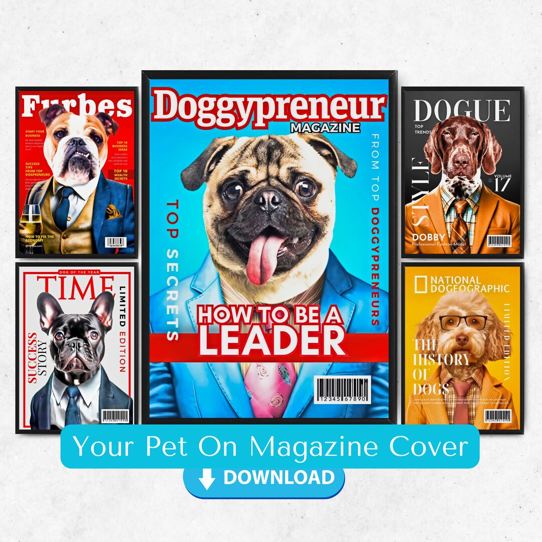 Funny Pet Portrait From Photo Pet Gift for Pet Owner Gift for Pet ...