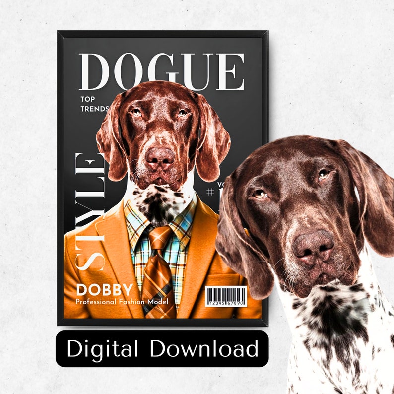 Funny Pet Portrait From Photo Pet Gift for Pet Owner Gift for Pet ...