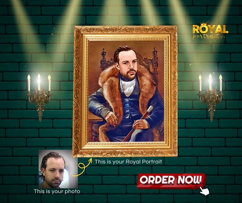 Custom Royal Portrait for Him, Royal Portraits Men, Royal Painting From ...