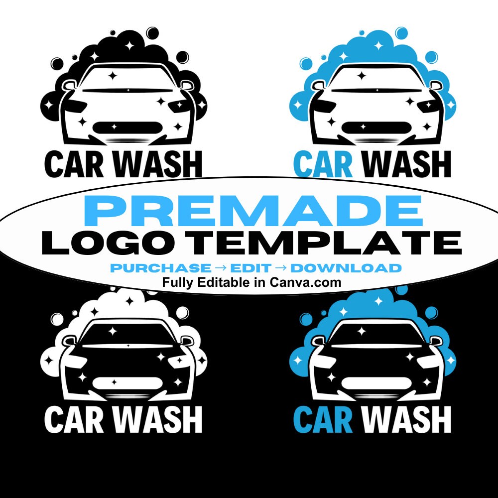 Car Cleaning Logo, Car Wash Logo, Car Wash Sign, Car Wash Detailing ...