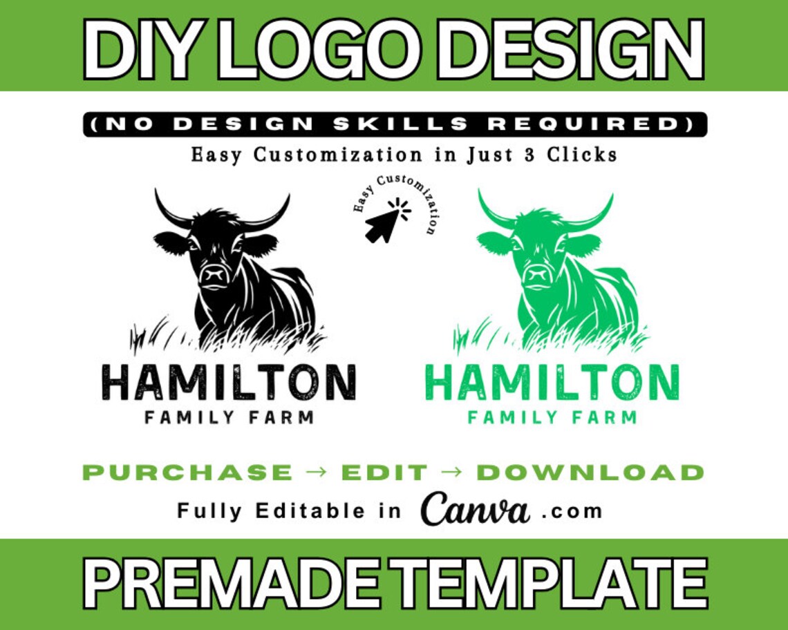Custom Farm Logo Design Custom, Farm Logo Custom, Farm Logo Stamp ...