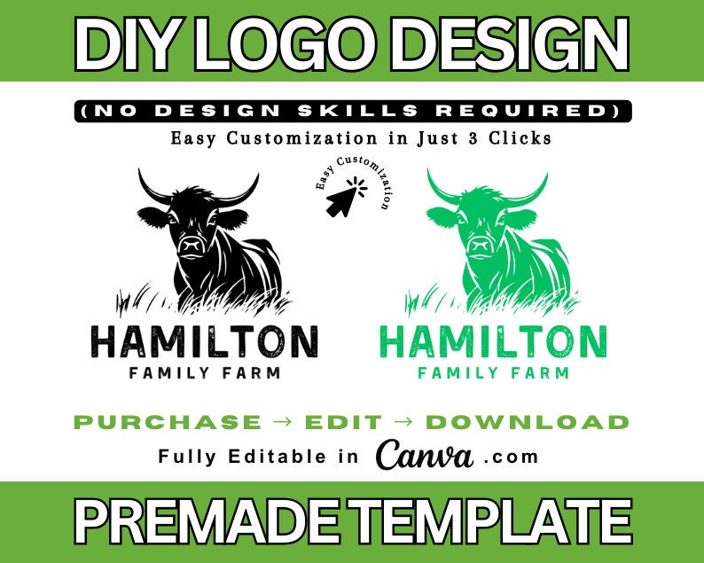Custom Farm Logo Design Custom, Farm Logo Custom, Farm Logo Stamp ...