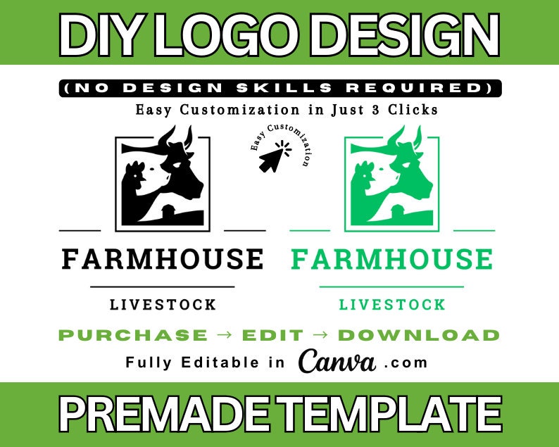 Farmer Logo, Custom Farm Logo Design Custom, Farm Logo Custom, Farm ...