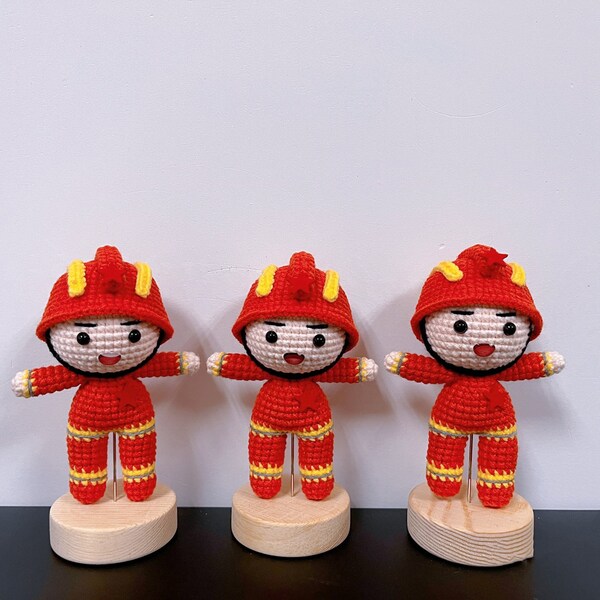 Crochet Firefighter - Etsy