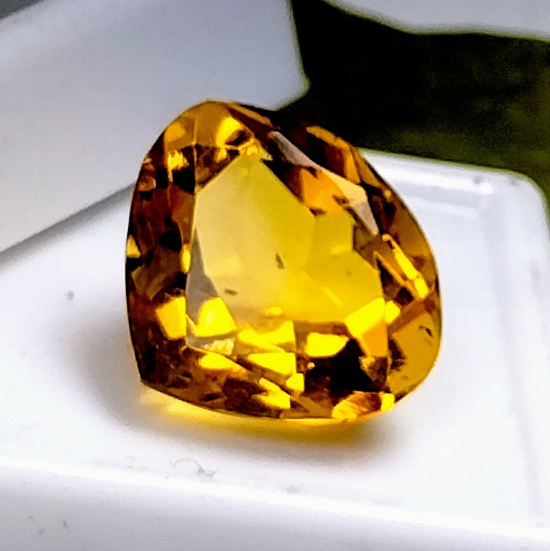 Unique AAA 8 Ct Brazil Orange Topaz Pear Cut Big Size Yellow Topaz ...