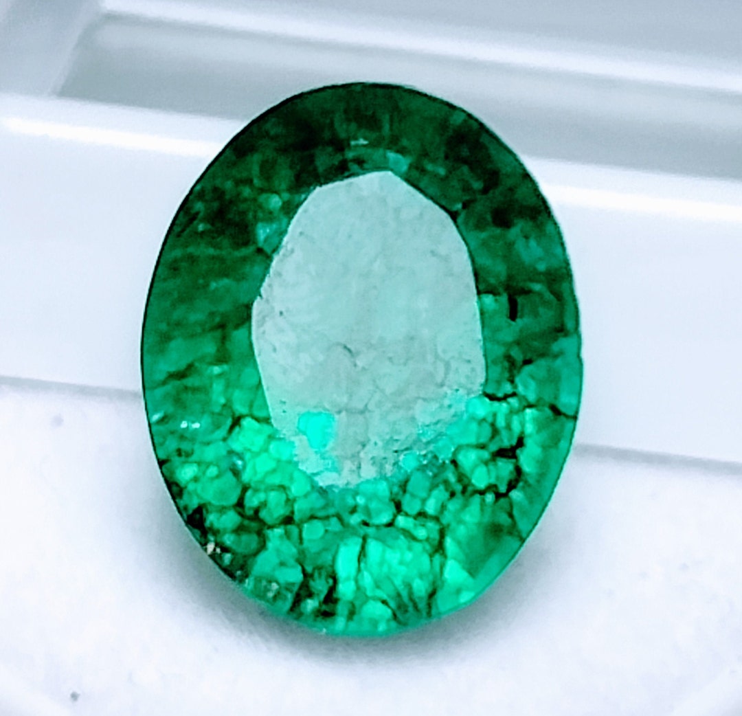7 Ct Natural Colombia Emerald Oval Shape AAA Certified Loose Emerald ...