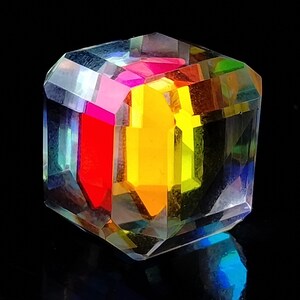 Certified Magical 30 Ct AAA+ Rainbow Color Mystic Quartz Square Shape ...