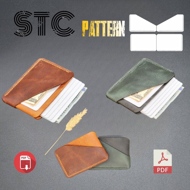 Minimalist Card Holder PDF Pattern. Wallet Sewing. Leather Card Case ...
