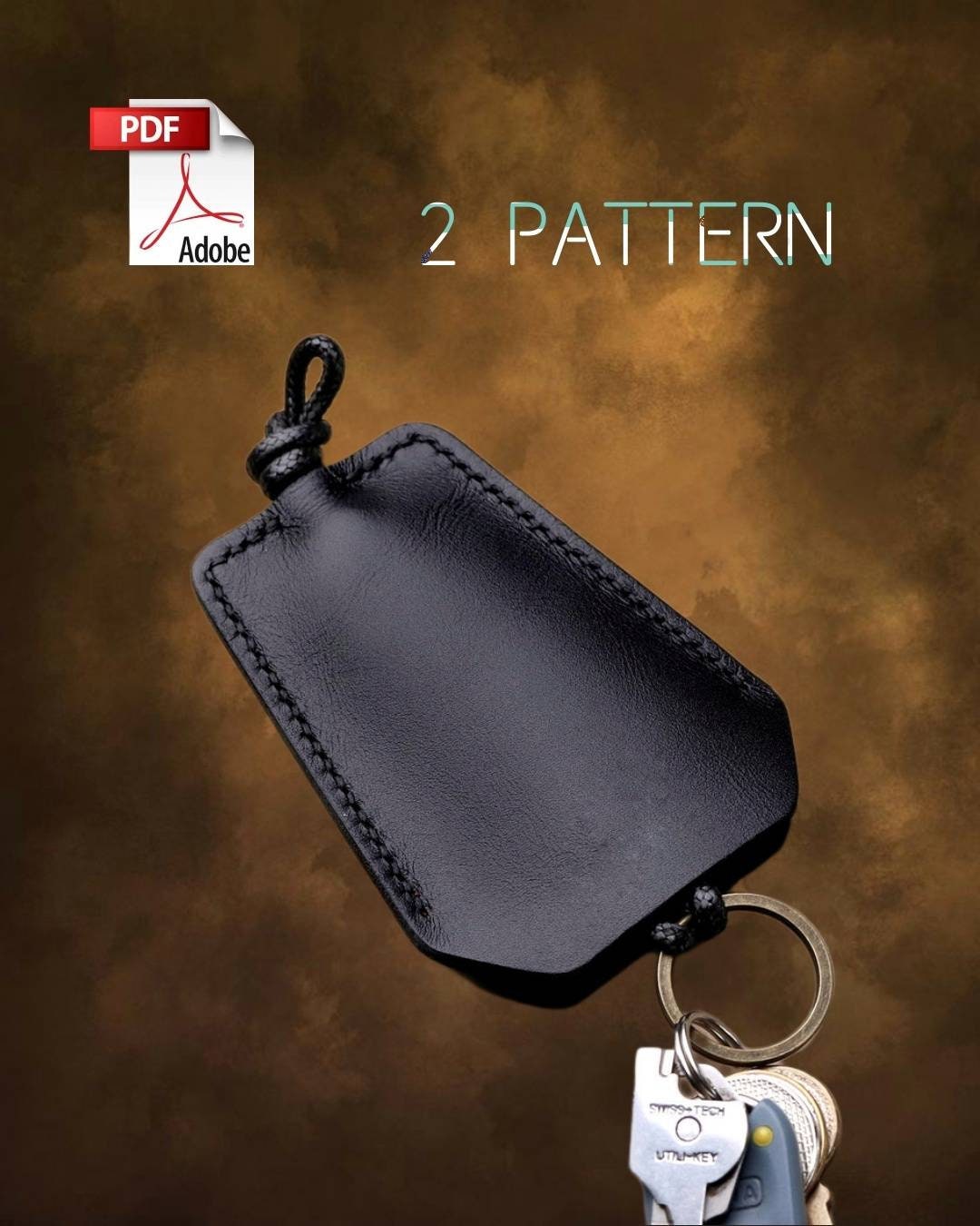 Leather Keychain Pdf Pattern. Pdf Template Keychain. - Etsy