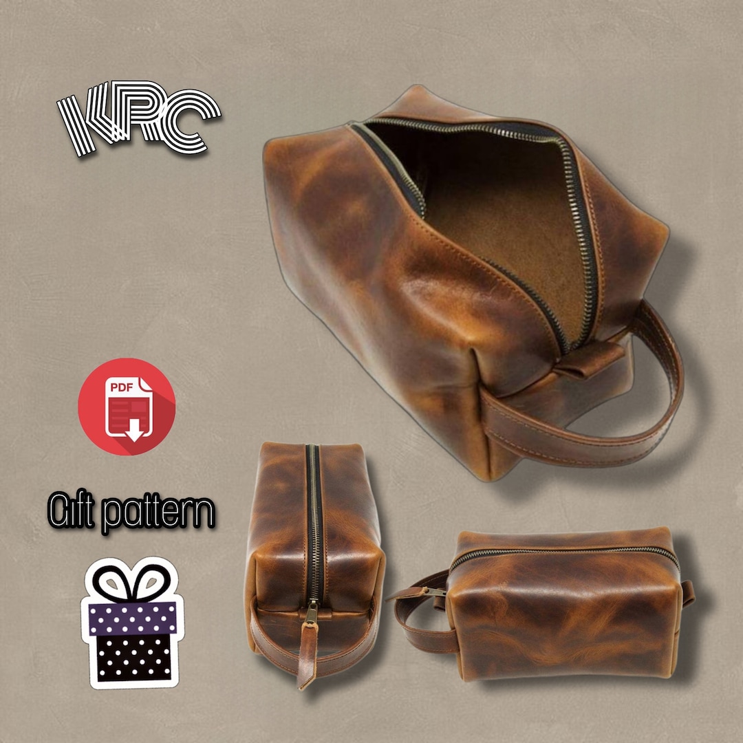 Dopp Kit Pattern | Leather Box Template | Barber Kit | Barber Box ...