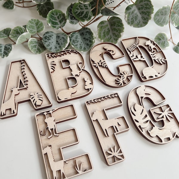 Jungle Letters - Etsy