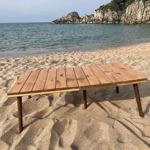 Wooden Folding Portable Table, Boho Picnic Camp Table (22"x44") - Etsy