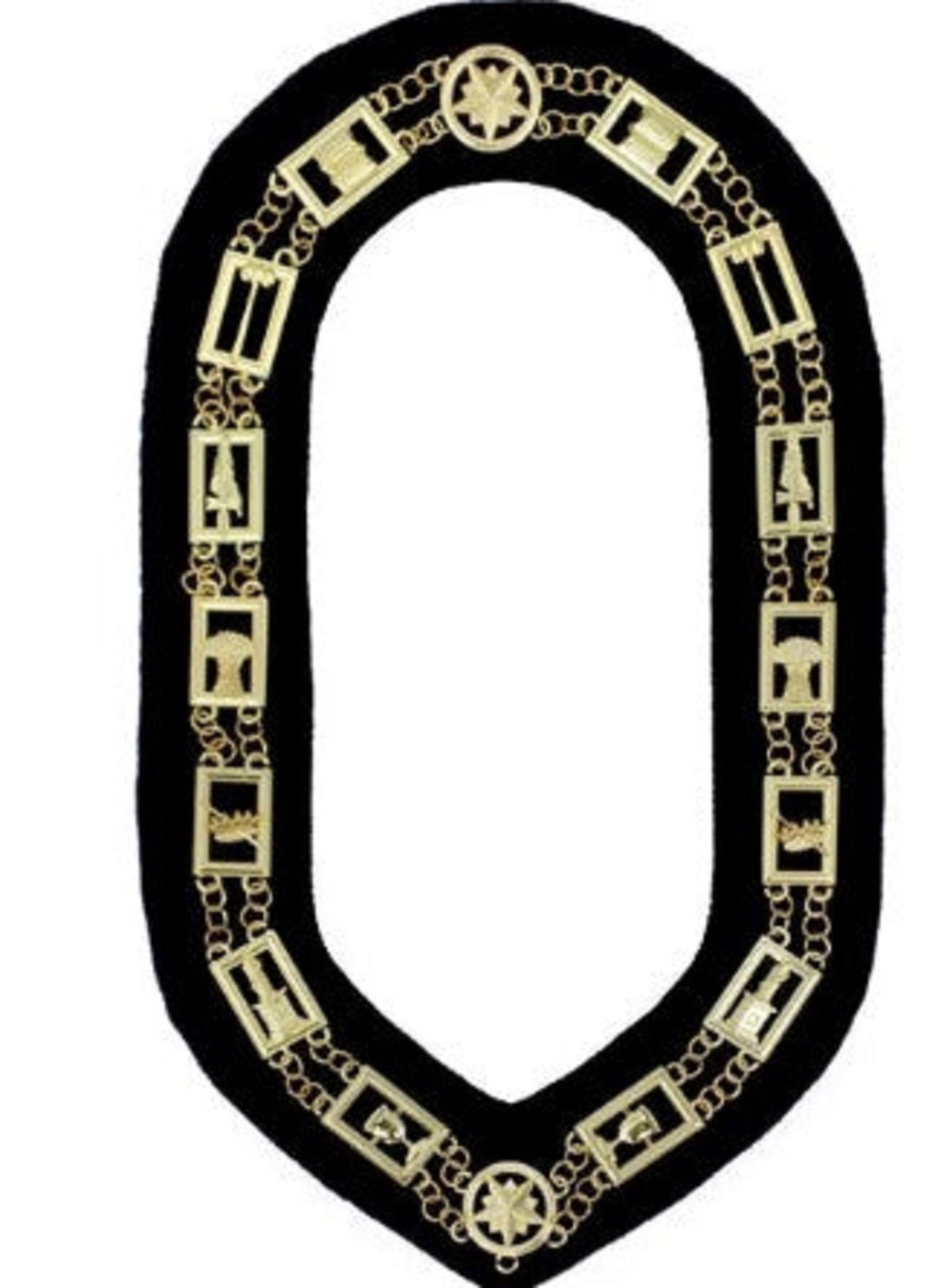 OES Regalia Chain Collar Gold/silver on Black Free Case - Etsy