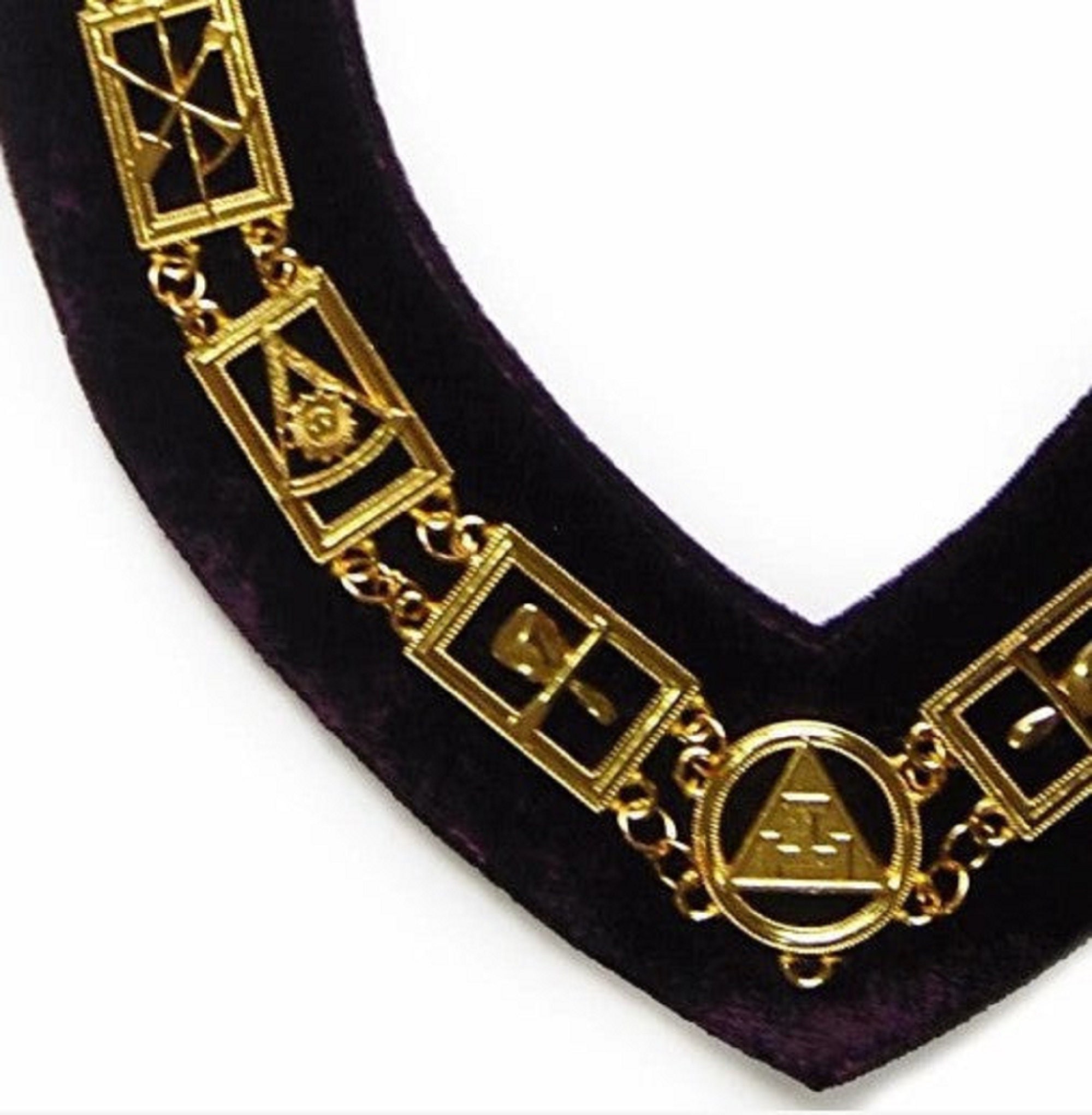 Royal Arch Masonic Chain Collar Gold/silver on Purple Free Case ...