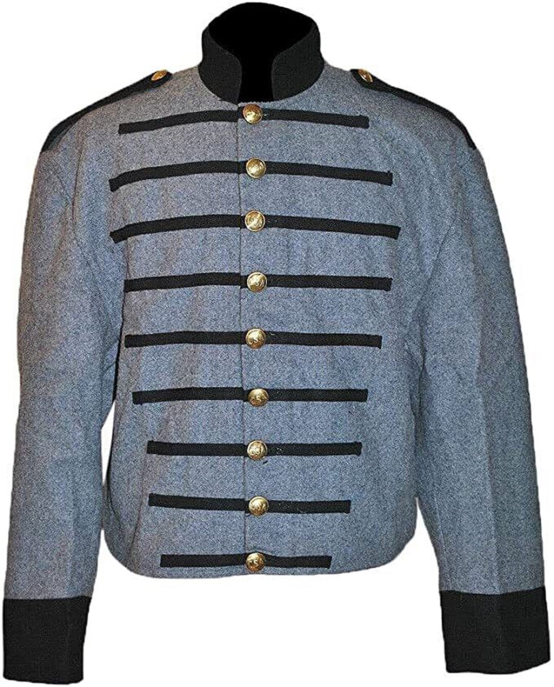 Civil War American Virginia Cavalry Shell Jacket With Black Epaulets ...