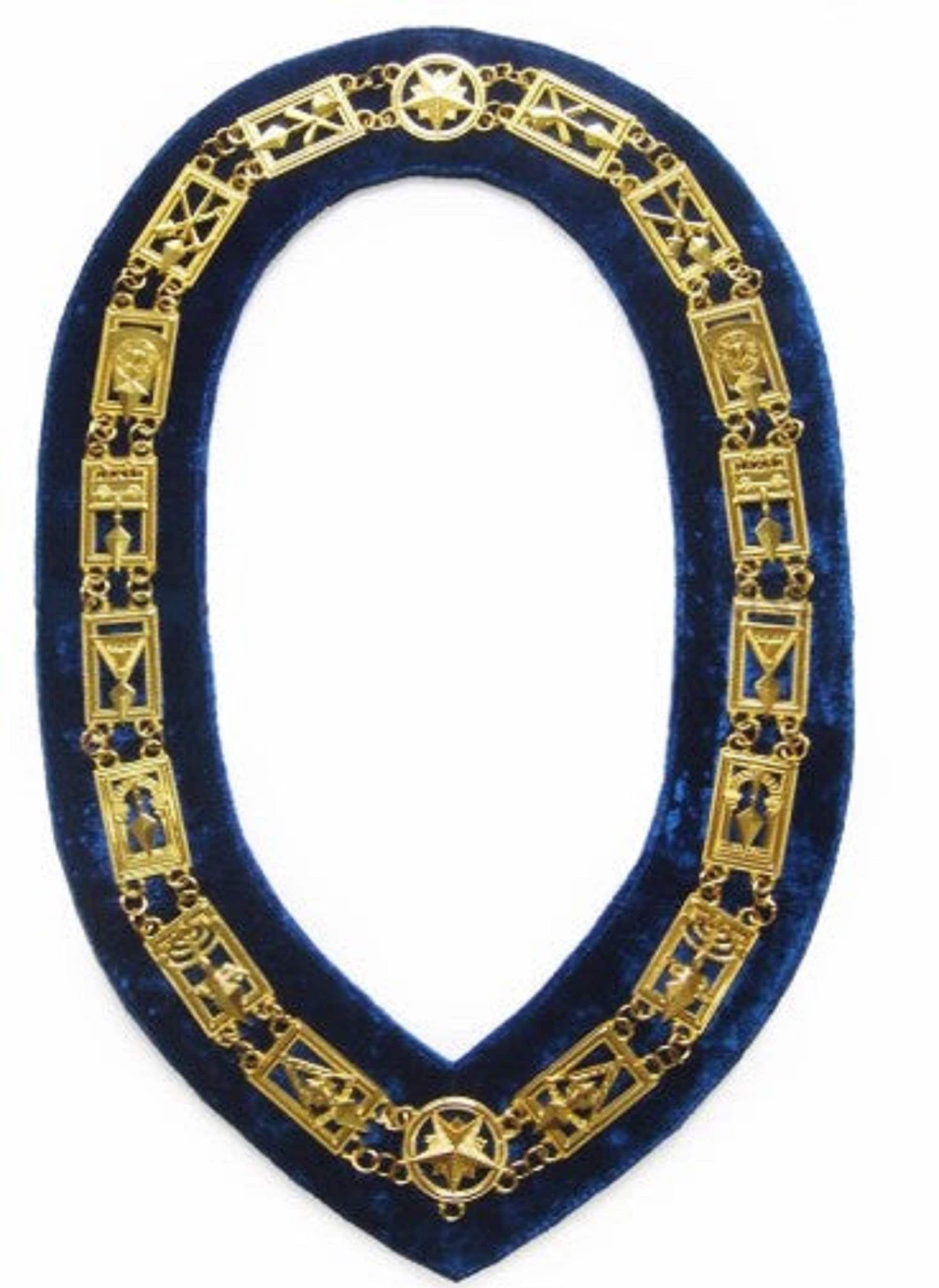 Cryptic Mason Royal & Select Chain Collar Gold/silver on Blue Free Case ...